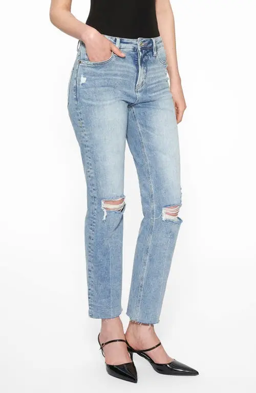 BAYEAS High Waist Ripped Straight Leg Jeans