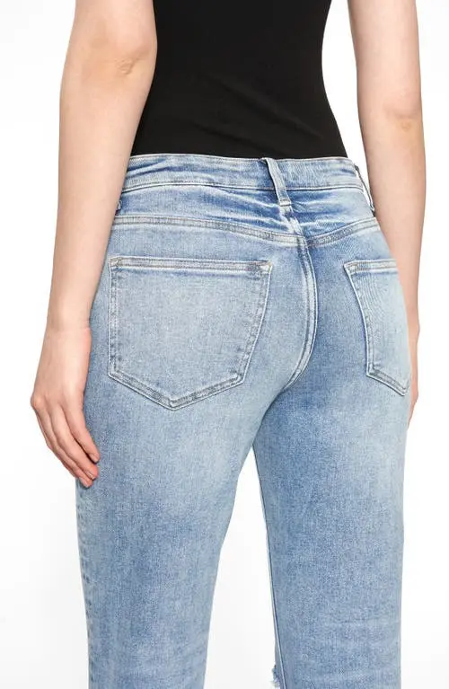 BAYEAS High Waist Ripped Straight Leg Jeans