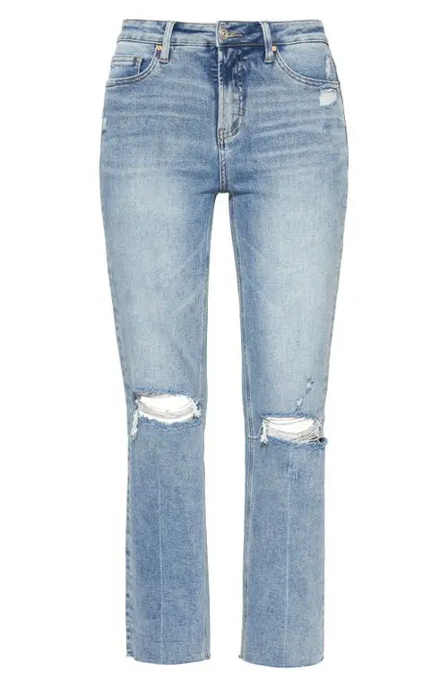 BAYEAS High Waist Ripped Straight Leg Jeans