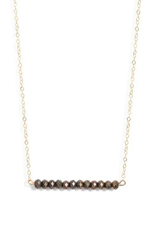 HOUSE OF OLIA Bar Necklace - Pyrite