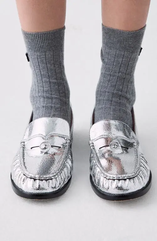 Kate Spade New York Metallic Leather Penny Loafer