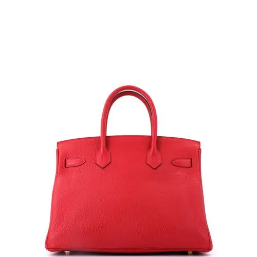 Hermès Birkin Handbag Clemence With Gold Hardware 30