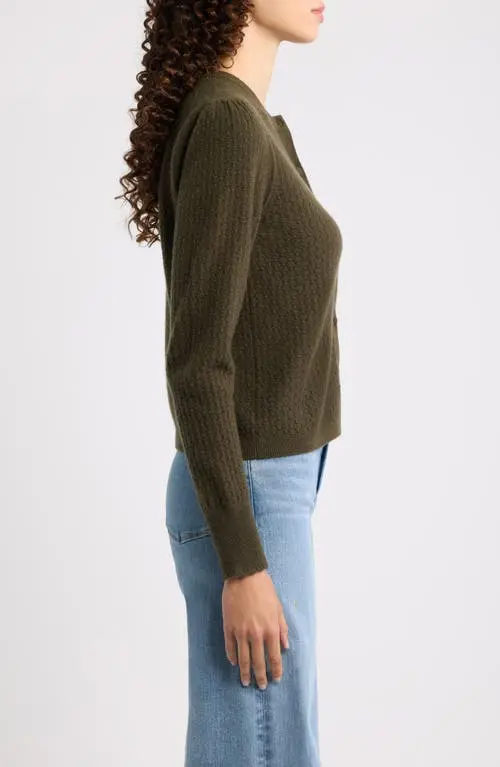 FRAME Honeycomb Cashmere Cardigan