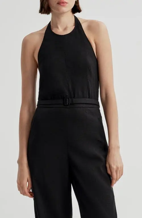 A.L.C. Sylvie Halter Neck Jumpsuit - Black