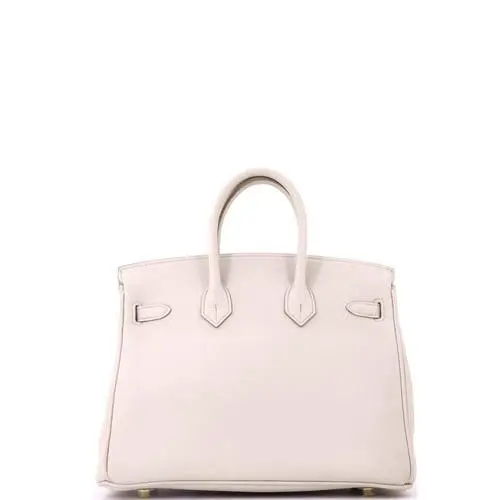Hermès Birkin Handbag Light Togo With Gold Hardware 25 - White