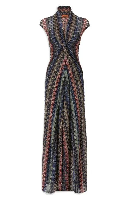 Missoni Metallic Sleeveless Maxi Dress