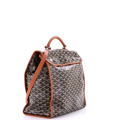 Goyard Saint Leger Briefcase Backpack Coated Canvas