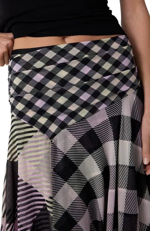 Diane Von Furstenberg Margot Silk Handkerchief Hem Midi Skirt