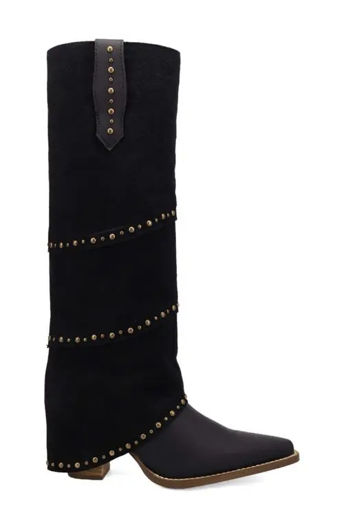 DINGO Texani Studded Knee High Boot - Black