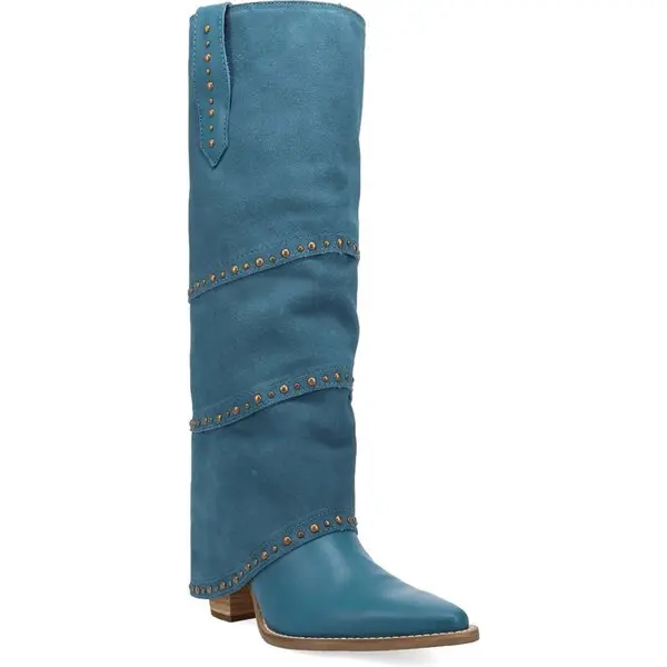 DINGO Texani Studded Knee High Boot - Blue