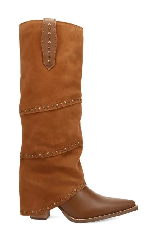 DINGO Studded Knee-high Western Boots