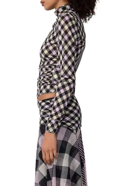 Diane Von Furstenberg Logan Diamond Pattern Turtleneck