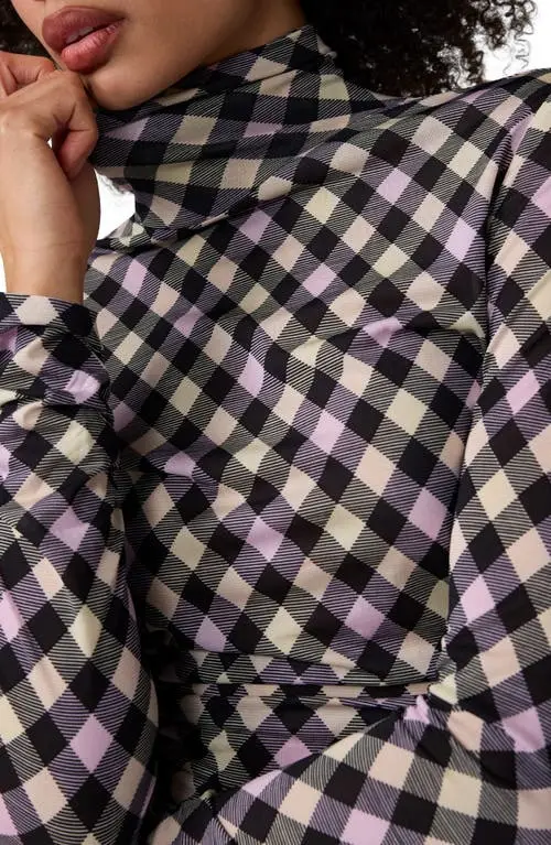 Diane Von Furstenberg Logan Diamond Pattern Turtleneck