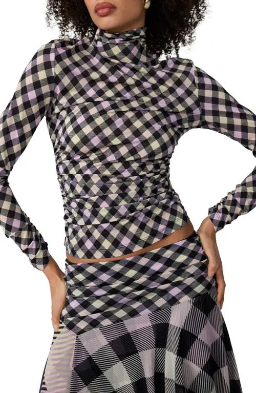 Diane Von Furstenberg Logan Diamond Pattern Turtleneck