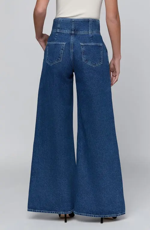 L'Agence Sonja Ultra High Waist Wide Leg Jeans