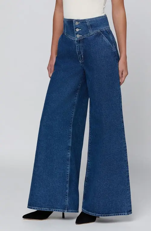 L'Agence Sonja Ultra High Waist Wide Leg Jeans