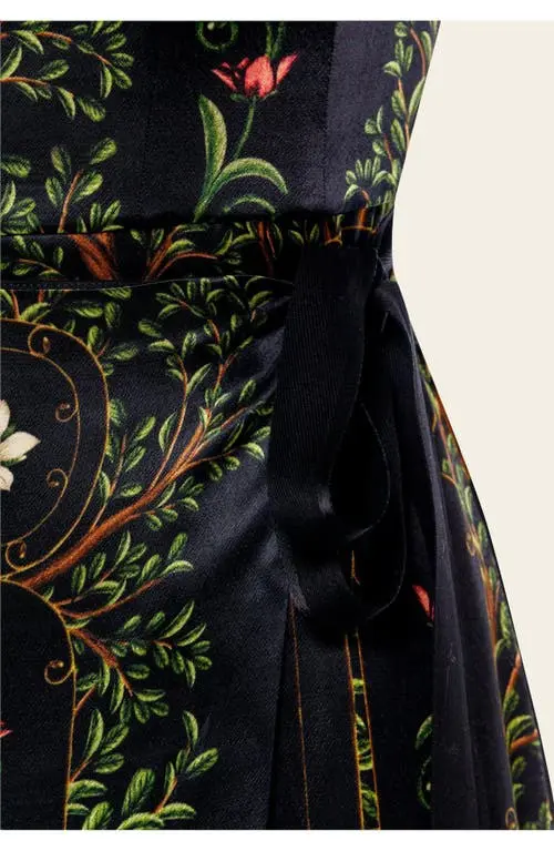 Agua Bendita Cinefila Noche Strapless Maxi Dress