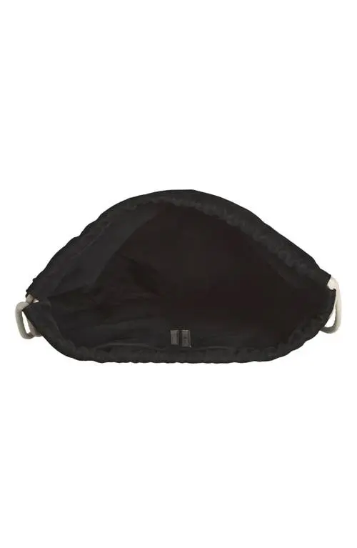Rick Owens Leather Drawstring Backpack - Black/pearl