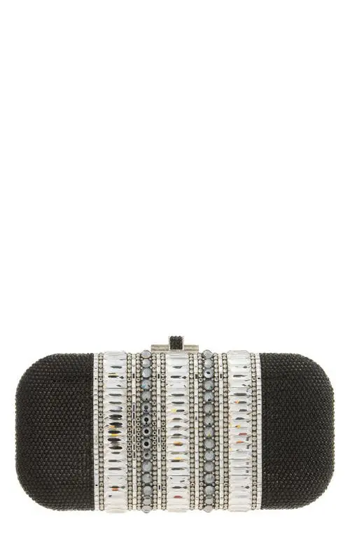 Judith Leiber Evening Bag With Crystal Embellishments - Silver Jet Multi