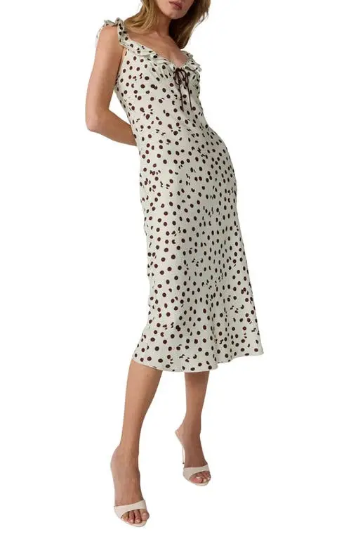 Diane Von Furstenberg Christina Polka Dot Midi Dress