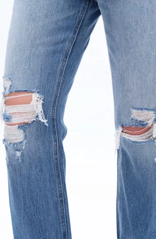 BAYEAS High Waist Straight Leg Ripped Jeans