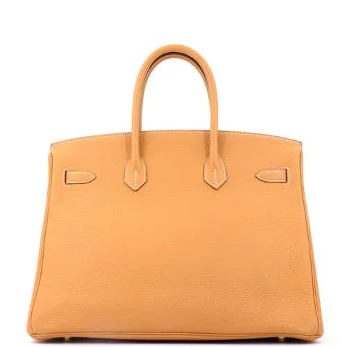 Hermès Birkin Handbag Brown Togo With Gold Hardware 35 - White