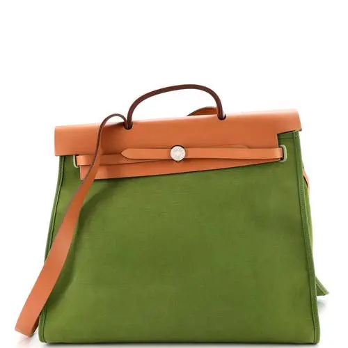 Hermès Herbag Zip Leather And Toile 39