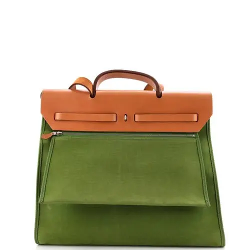 Hermès Herbag Zip Leather And Toile 39