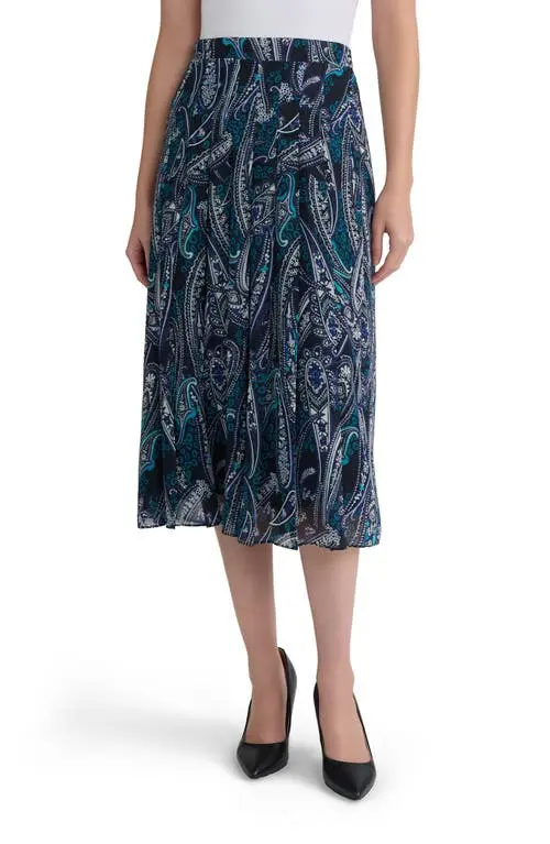 KASPER Print Midi Skirt