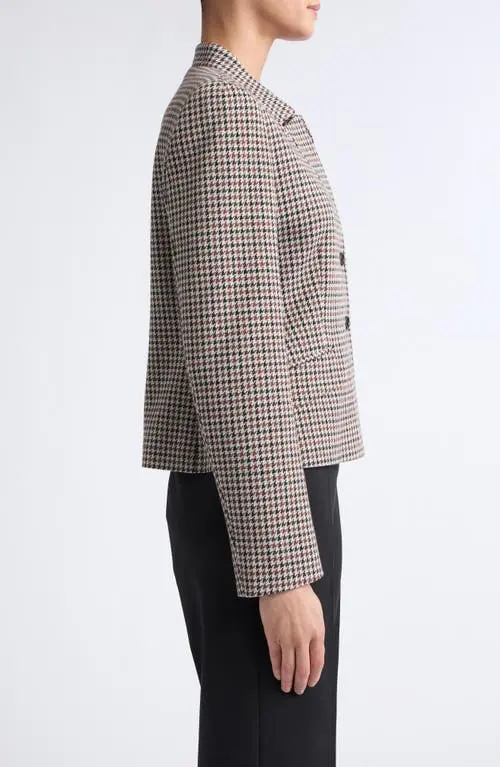 Max Mara Houndstooth Stand Collar Jacket