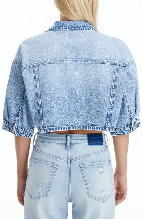 BAYEAS Candy Painted Cropped Denim Jacket