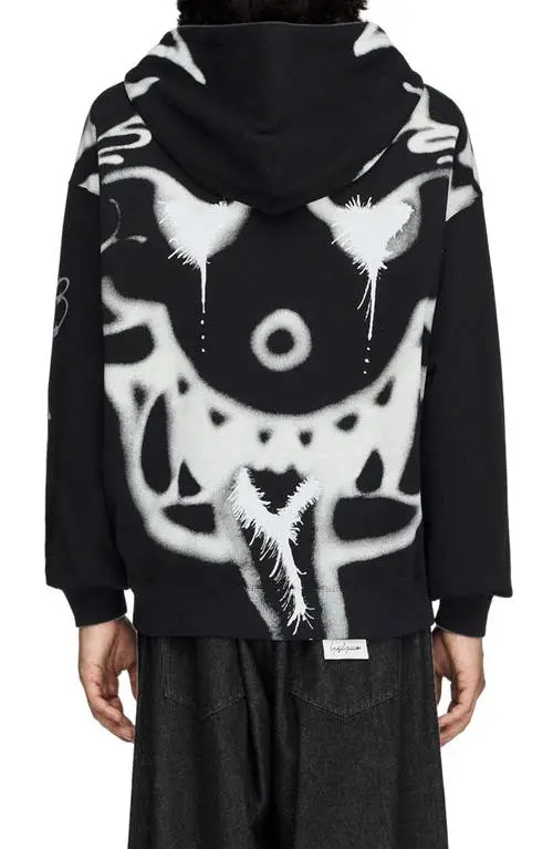 Y3 Graphic Cotton French Terry Zip Hoodie