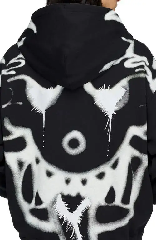 Y3 Graphic Cotton French Terry Zip Hoodie