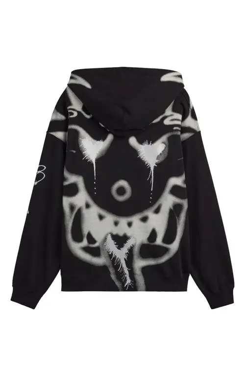 Y3 Graphic Cotton French Terry Zip Hoodie