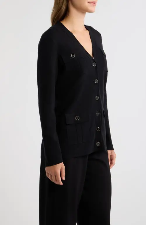 Anne Klein Four-pocket Cardigan