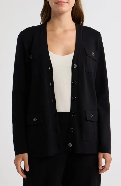 Anne Klein Four-pocket Cardigan