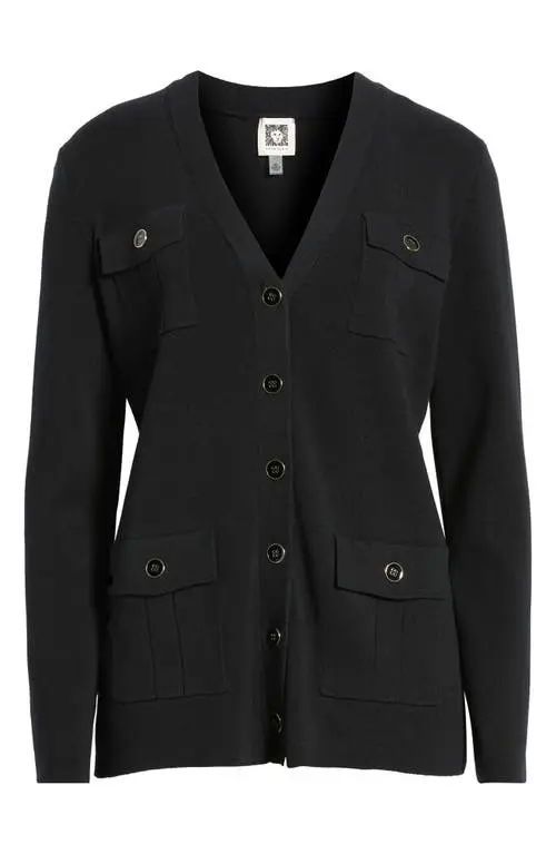 Anne Klein Four-pocket Cardigan