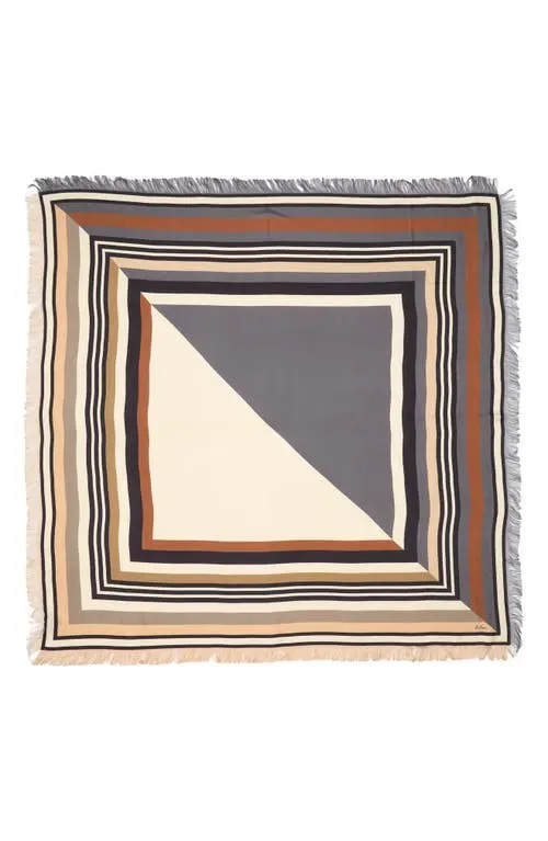 Echo Half And Half Silk Scarf - Charcoal