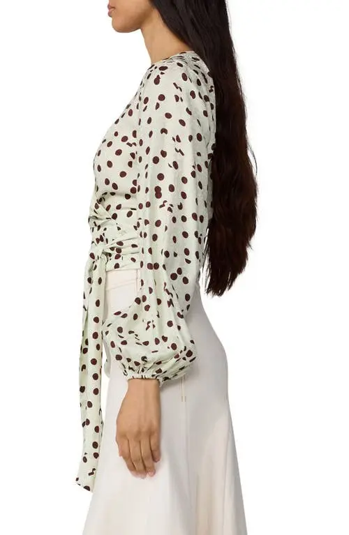 Diane Von Furstenberg Phoebe Dot Wrap Top