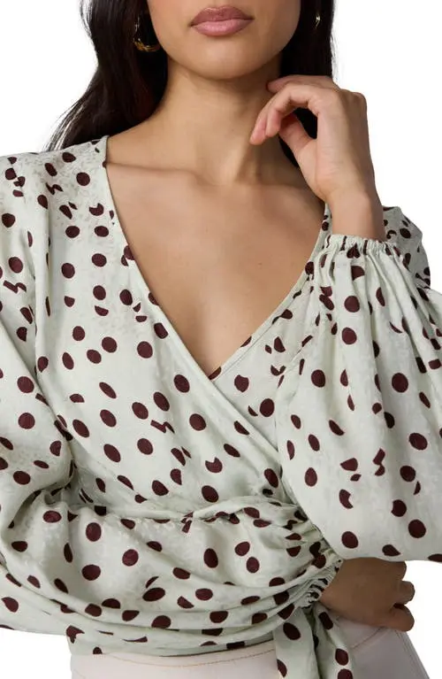 Diane Von Furstenberg Phoebe Dot Wrap Top