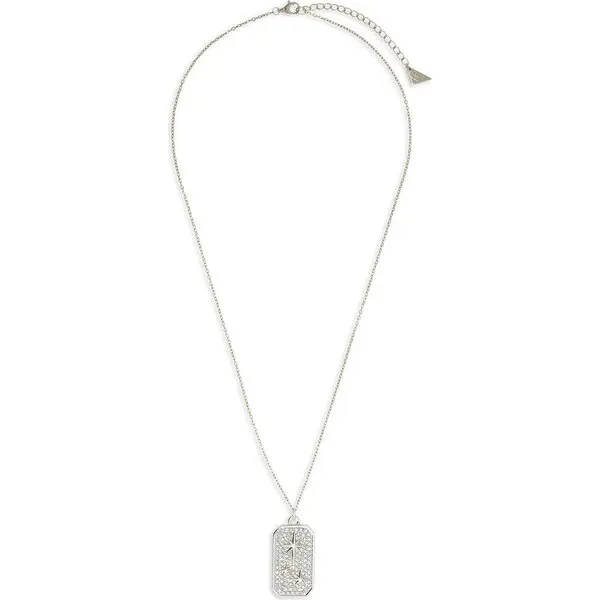 Sterling Forever Cubic Zirconia North Star Pendant Necklace - Silver
