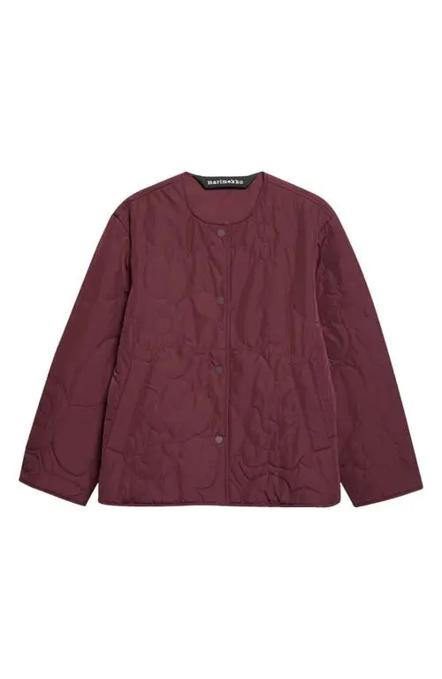 Marimekko Unikko Lightweight Padded Jacket - Wine Red