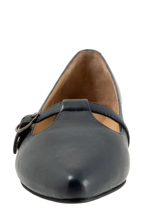 Trotters Evie Mary Jane Flat - Navy