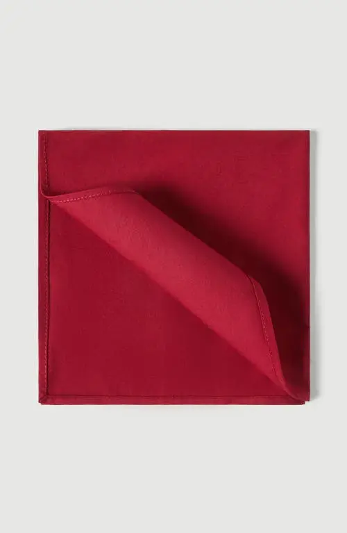 Brunello Cucinelli Cotton Twill Pocket Square For Tuxedo - Red