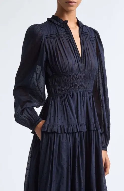 Ulla Johnson Ardelle Dotted Cotton Midi Dress
