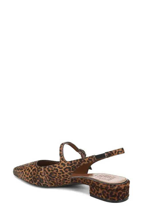 Naturalizer Sadie Pointed Toe Slingback Block Heel Pumps - Dark Chestnut