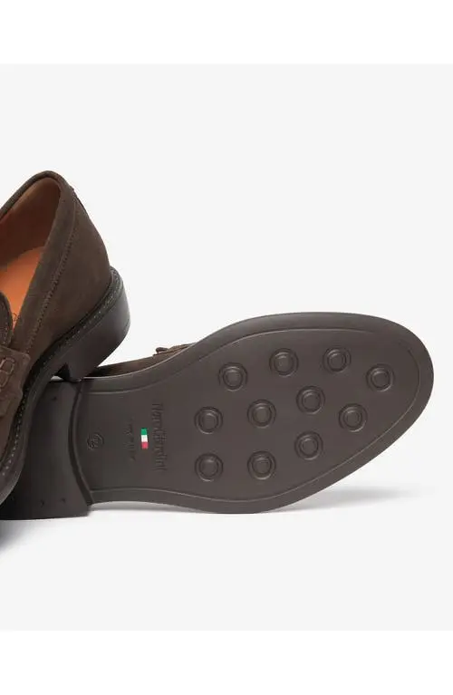 NEROGIARDINI Leather Penny Loafer - Chocolate