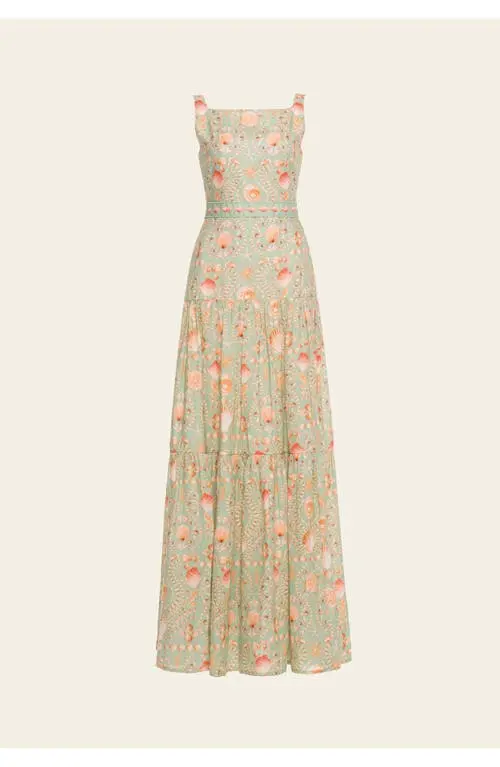Agua Bendita Abeja Playa Maxi Linen Dress