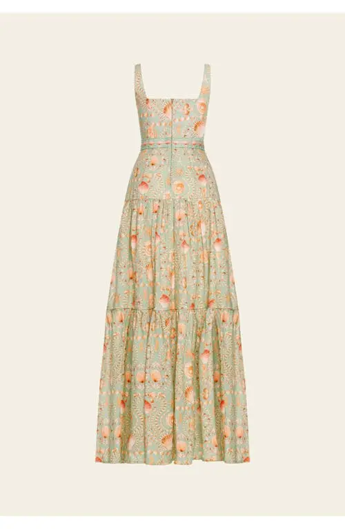 Agua Bendita Abeja Playa Maxi Linen Dress