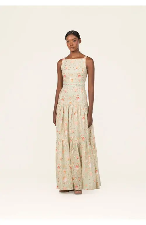 Agua Bendita Abeja Playa Maxi Linen Dress